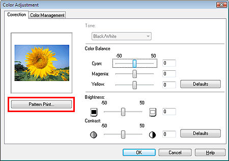 Printing with the customized color and brightness using Easy-PhotoPrint Pro