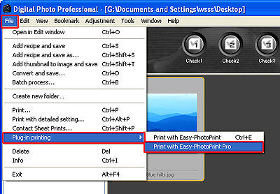 Launch Easy-PhotoPrint Pro from Windows