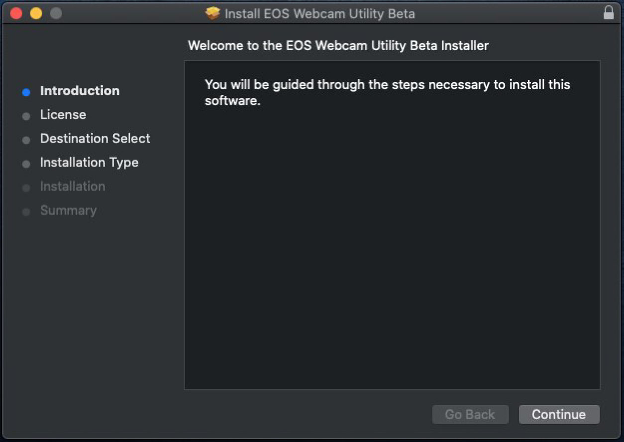 How to install EOS Webcam Utility - Macintosh.