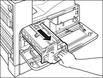 Redistribute the toner inside the cartridge. (MF7400 series)