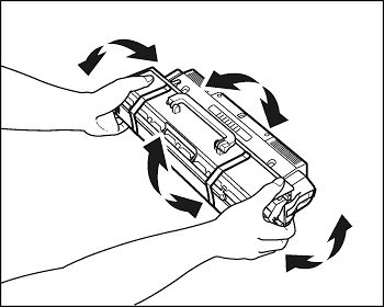 Redistribute the toner inside the cartridge. (MF7400 series)