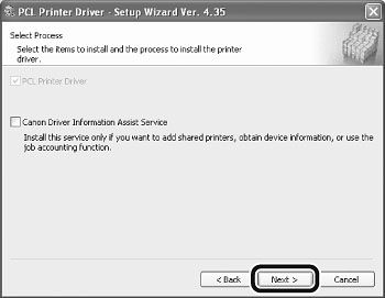 Installation Procedure for USB Connection Windows