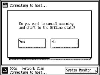 Switching the Scanner Offline