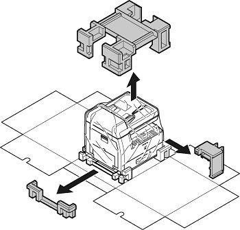MF 6540 Unpacking the machine