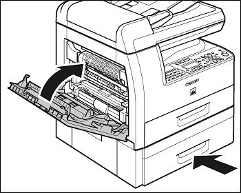 Open Left Cover appears on the display - MF6500 series