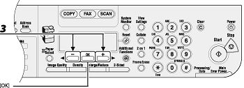 MF6540 Adjusting copy settings.