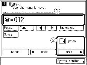 Registering Fax Numbers through the Address Book