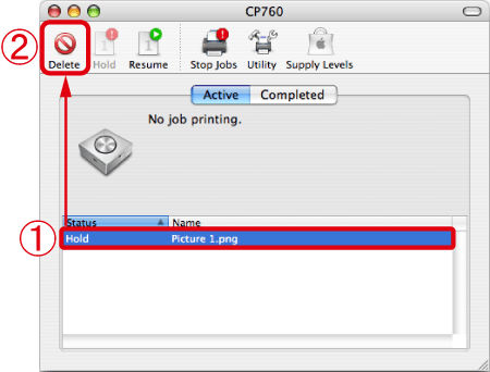 Deleting Documents in the Print Queue (Mac)