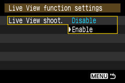 How to shoot using Live View on the EOS Digital Rebel XS.