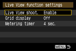 How to shoot using Live View on the EOS Digital Rebel XS.