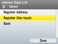 Registering File Server Addresses in One-Touch