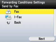 Storing Forwarding Settings (Fax)