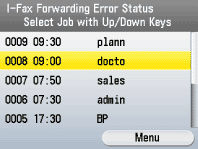 Handling Documents with Forwarding Errors (E-Mail/I-Fax) ICMF9150c