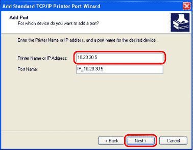 Specifying Port Settings for the TCP/IP Environment