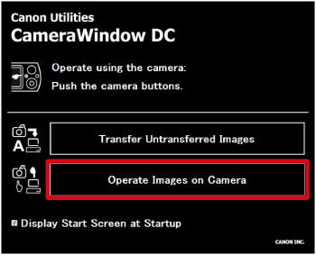 Uploading images from the computer to the camera using ZoomBrowser EX ...