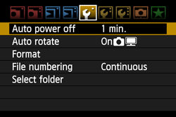 Formatting the memory card with the EOS 50D