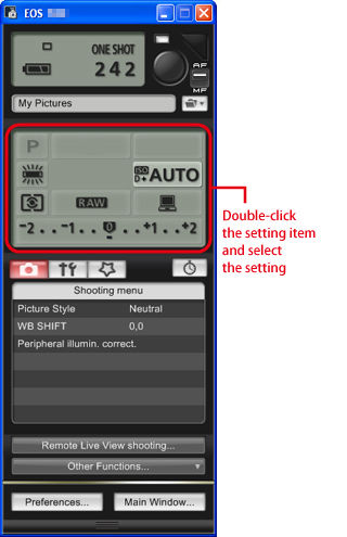 How to operate remote shooting using EOS Utility.