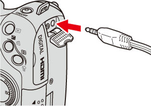 Connecting the PowerShot SX20 IS to a television.
