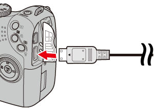 Connecting the PowerShot SX20 IS to a television.