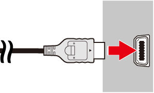 Connecting the PowerShot SX20 IS to a television.