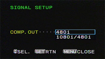 Explanation of the video output signal standards of the XH G1S and XH A1S