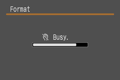Formatting (initializing) memory cards using the PowerShot A1100 IS.