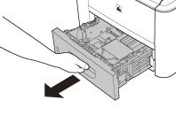 Set the rear paper guide to the correct setting