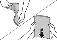 Set the rear paper guide to the correct setting