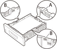 Set the rear paper guide to the correct setting