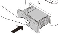 Set the rear paper guide to the correct setting