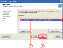 Software Installation for the Network Connection Environment (Windows) (D1100 Series)