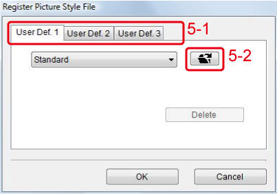 How do I register a Picture Style File in my camera with EOS Utility 2.11?