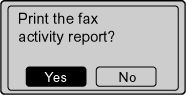 Printing a Fax Activity Report Manually