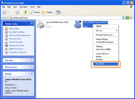 Port Settings to Print in a TCP/IP Environment (Windows)