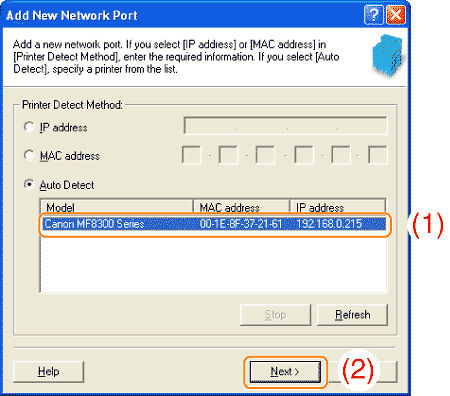 Port Settings to Print in a TCP/IP Environment (Windows)
