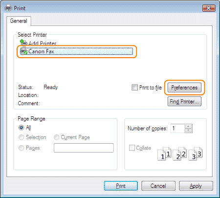 Faxing a Document from a Computer (MF8350Cdn/MF8050Cn)