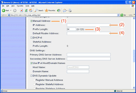 Setting the IP Address.