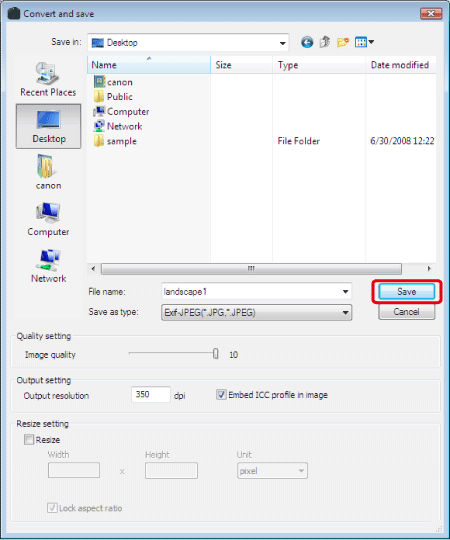 Saving images that were edited with Digital Photo Professional Ver. 3. ...