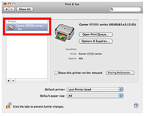 Select canonijnetwork printer driver