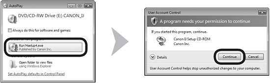 Install the software for USB connection (MX870)