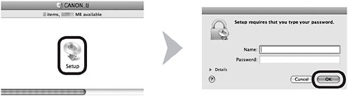 Install the software for USB connection (MX870)