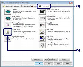 Printing the Nozzle Check Pattern - iP2700 / iP2702