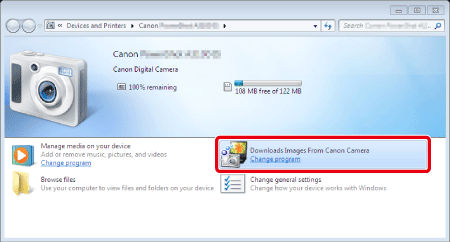 Uploading images to the camera using ZoomBrowser EX version 6.5.