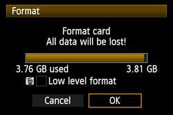 How to format the memory card on the EOS 60D.