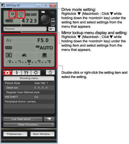 Using the Remote Live View Function in EOS Utility to Shoot Still ...