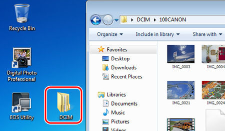 Using a Card Reader or a Card Slot on a Computer to Download Images