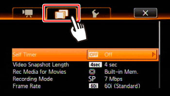Selecting the Memory for the Recordings with the VIXIA HF S20, HF S200 ...