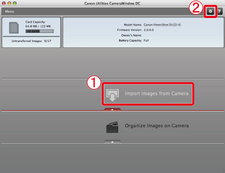 Using ImageBrowser to transfer / download images to a Macintosh OS X ...