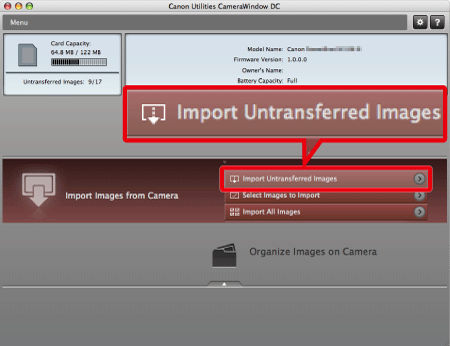Using ImageBrowser to transfer / download images to a Macintosh OS X ...