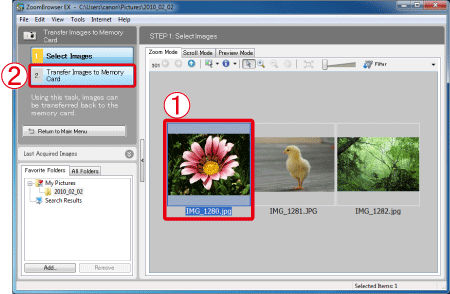 Transferring Images from a Computer to a Memory Card Using a Memory ...